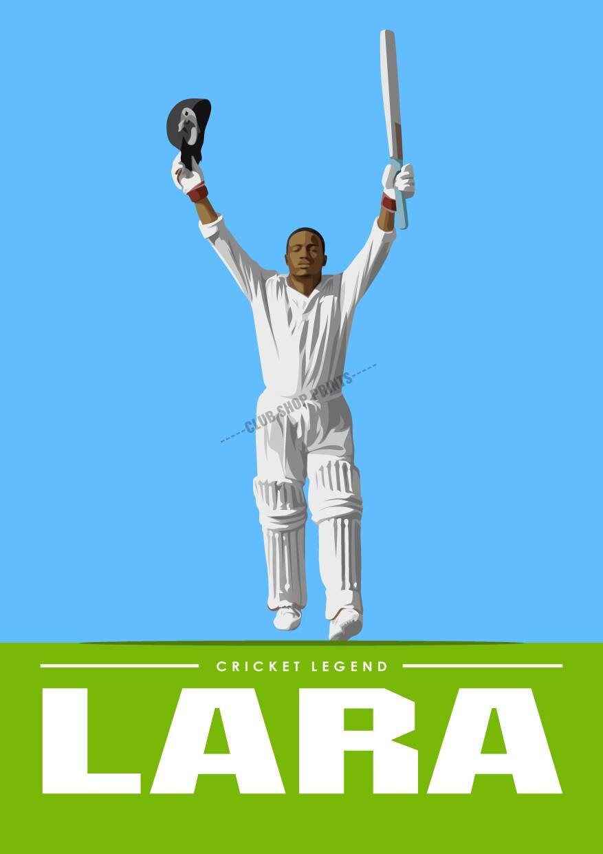 Brian Lara - Cricket Art Print - Etsy