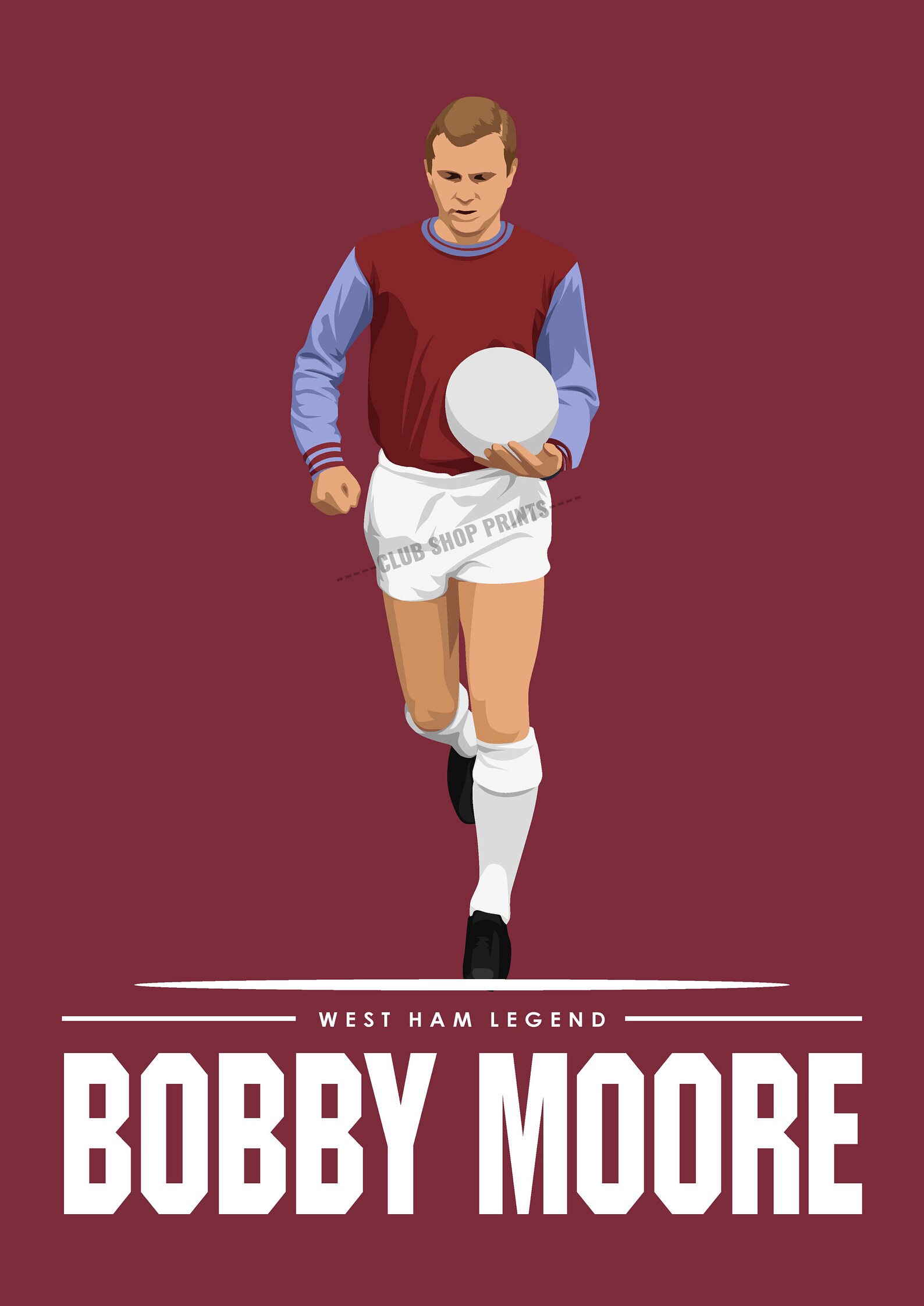 Bobby Moore West Ham Legend Art Print - Etsy UK