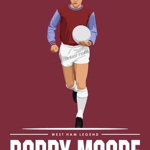 Bobby Moore West Ham Legend Art Print - Etsy UK
