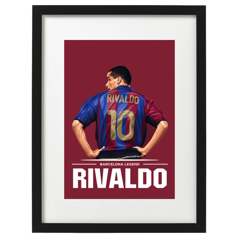 Rivaldo Barcelona Art Print | Etsy