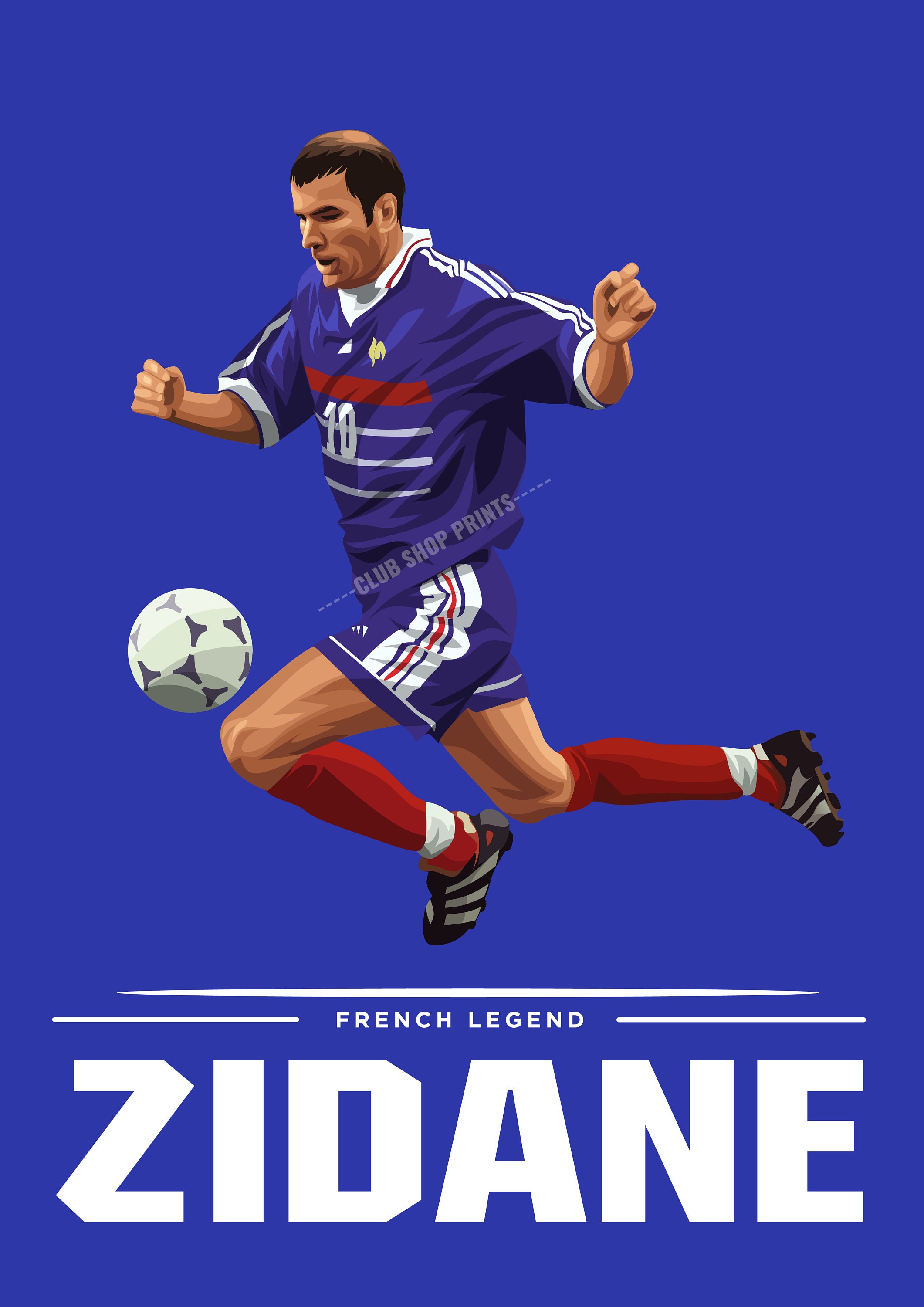 Zinedine Zidane France Art Print - Etsy