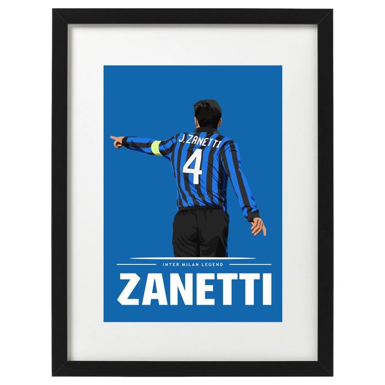 Javier Zanetti Inter Milan Art Print - Etsy