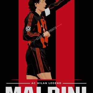 Paolo Maldini Art Print - Etsy