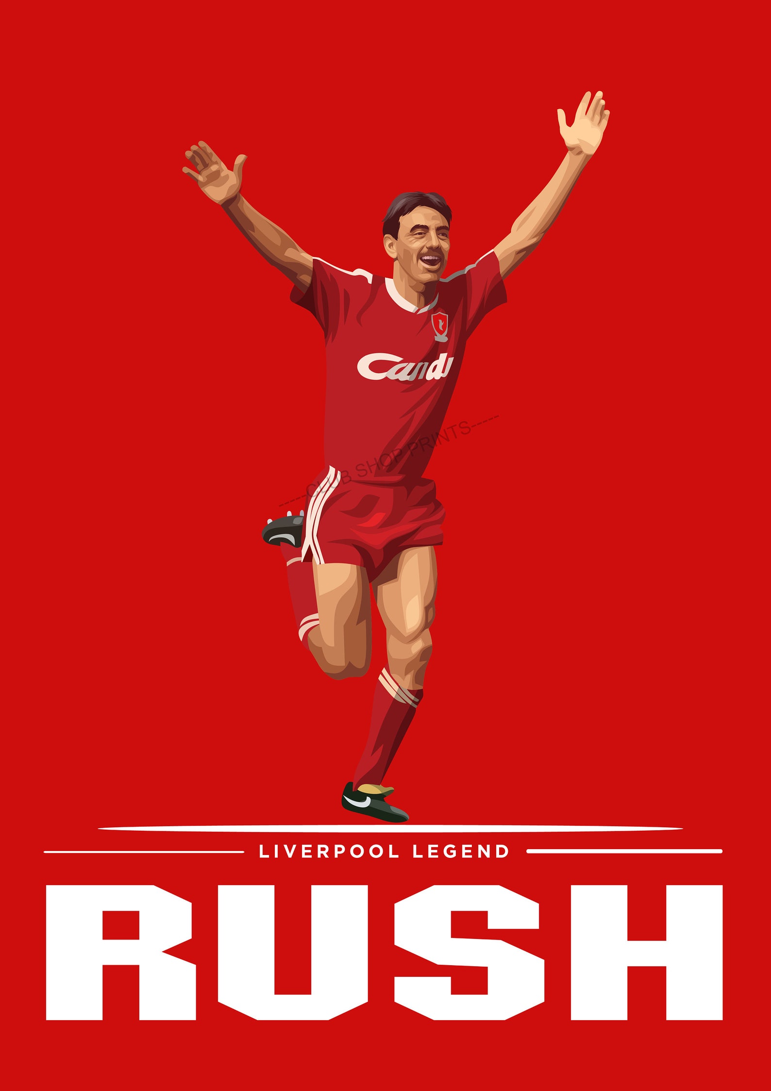 Ian Rush Liverpool Art Print - Etsy UK