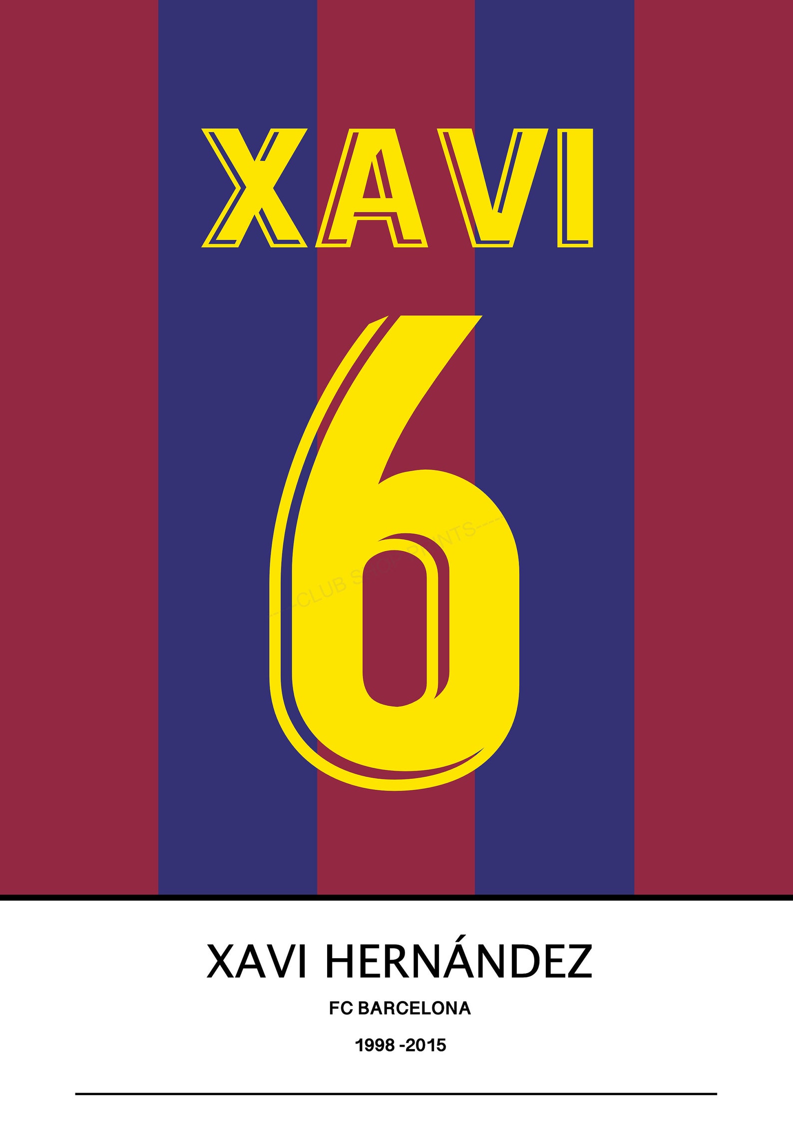 Xavi Barcelona Shirt Art Print - Etsy