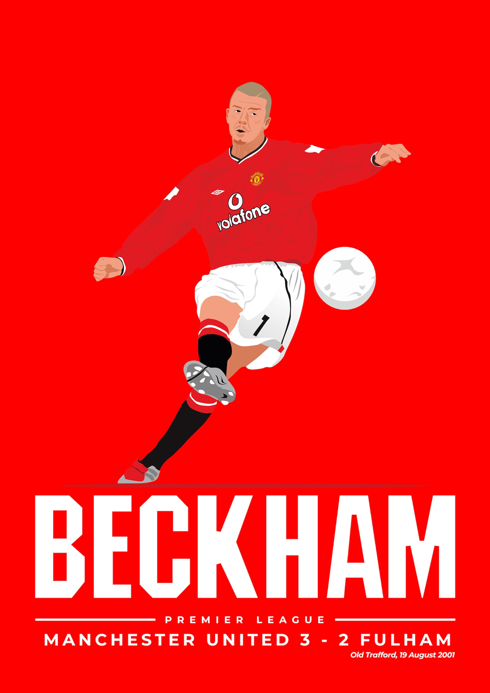 David Beckham art print | Etsy