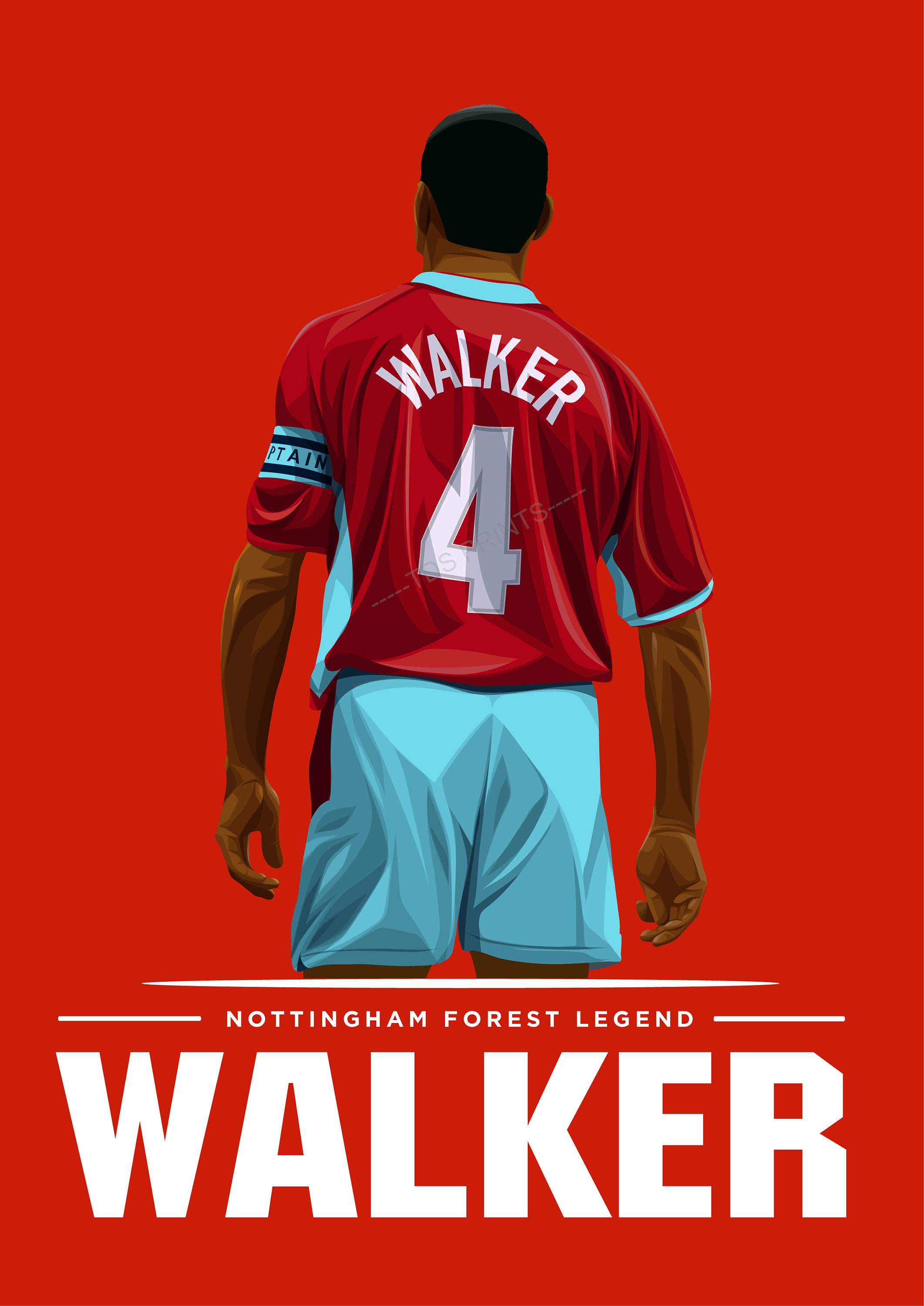 Des Walker Nottingham Forest art print | Etsy