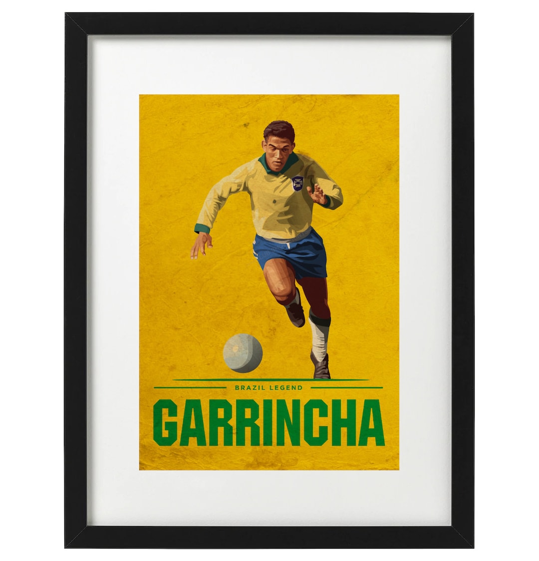Impresión de arte Garrincha Brasil - Etsy España