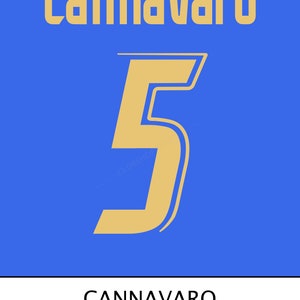 Fabio Cannavaro Italy Shirt Art Print - Etsy