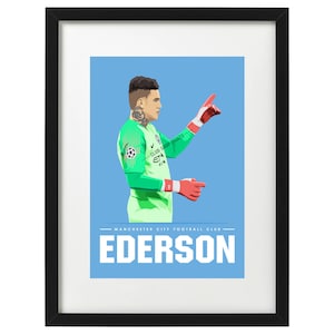 Ederson Manchester City Art Print - Etsy UK