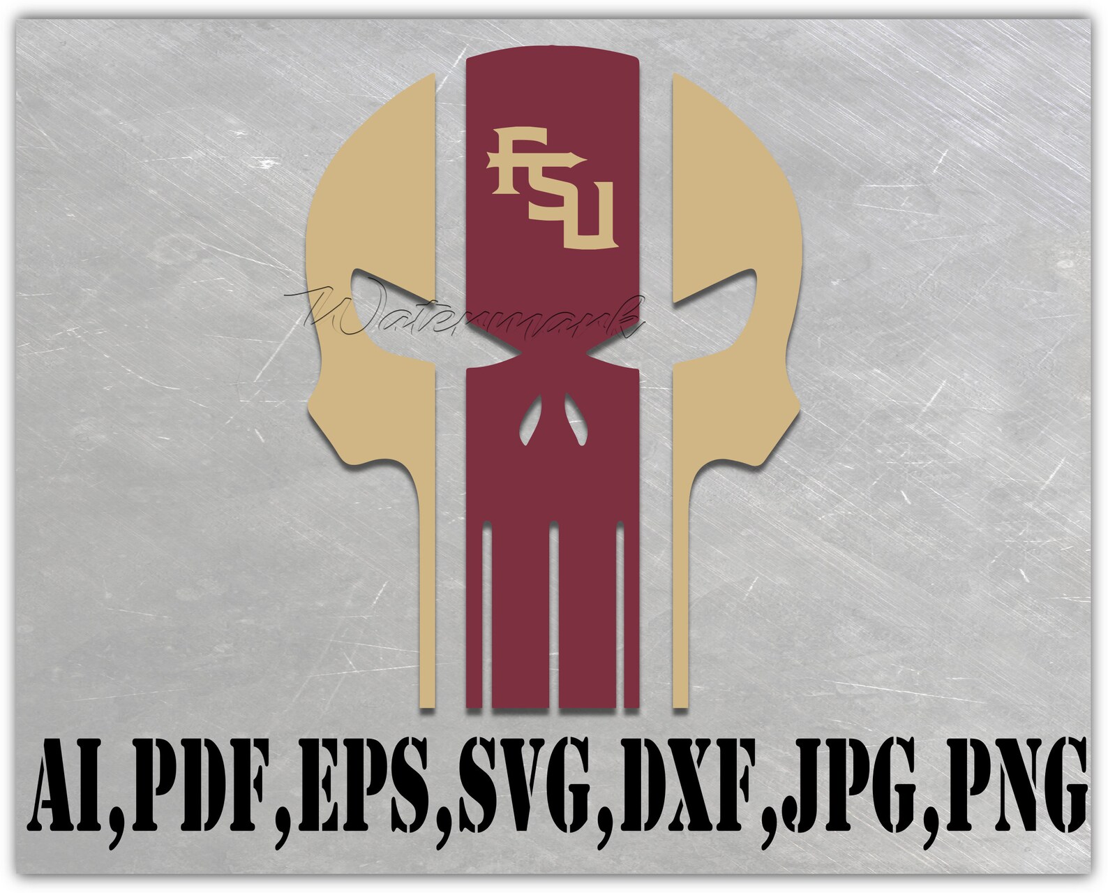 FSU Punisher Flag Cutout Files for Cricut SVG and Silhouette | Etsy