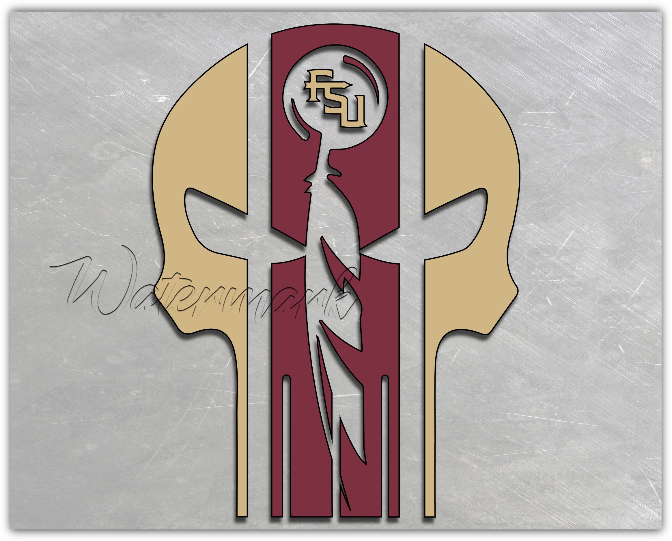 FSU Punisher Flag Cutout Files for Cricut SVG and Silhouette | Etsy