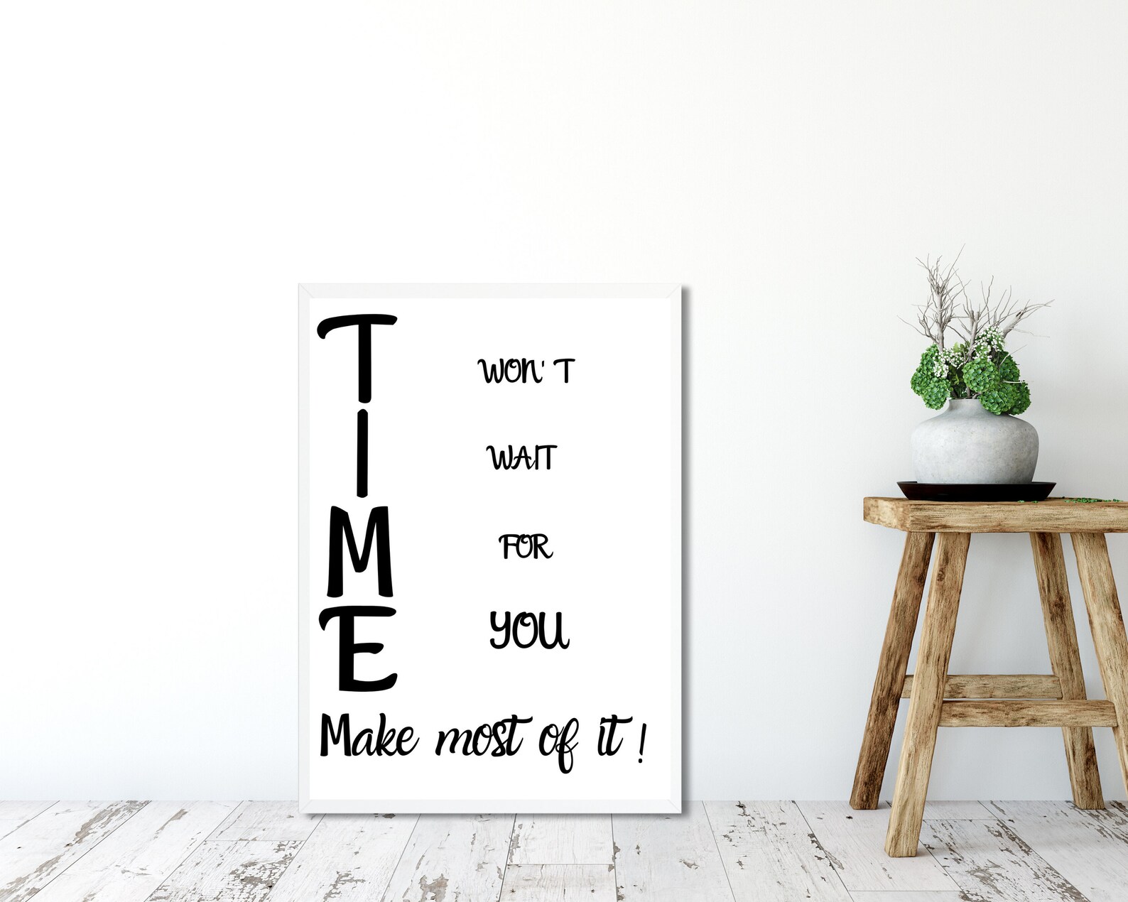 Time Printable Inspirational Office Quote Art,motivational Wall Art ...