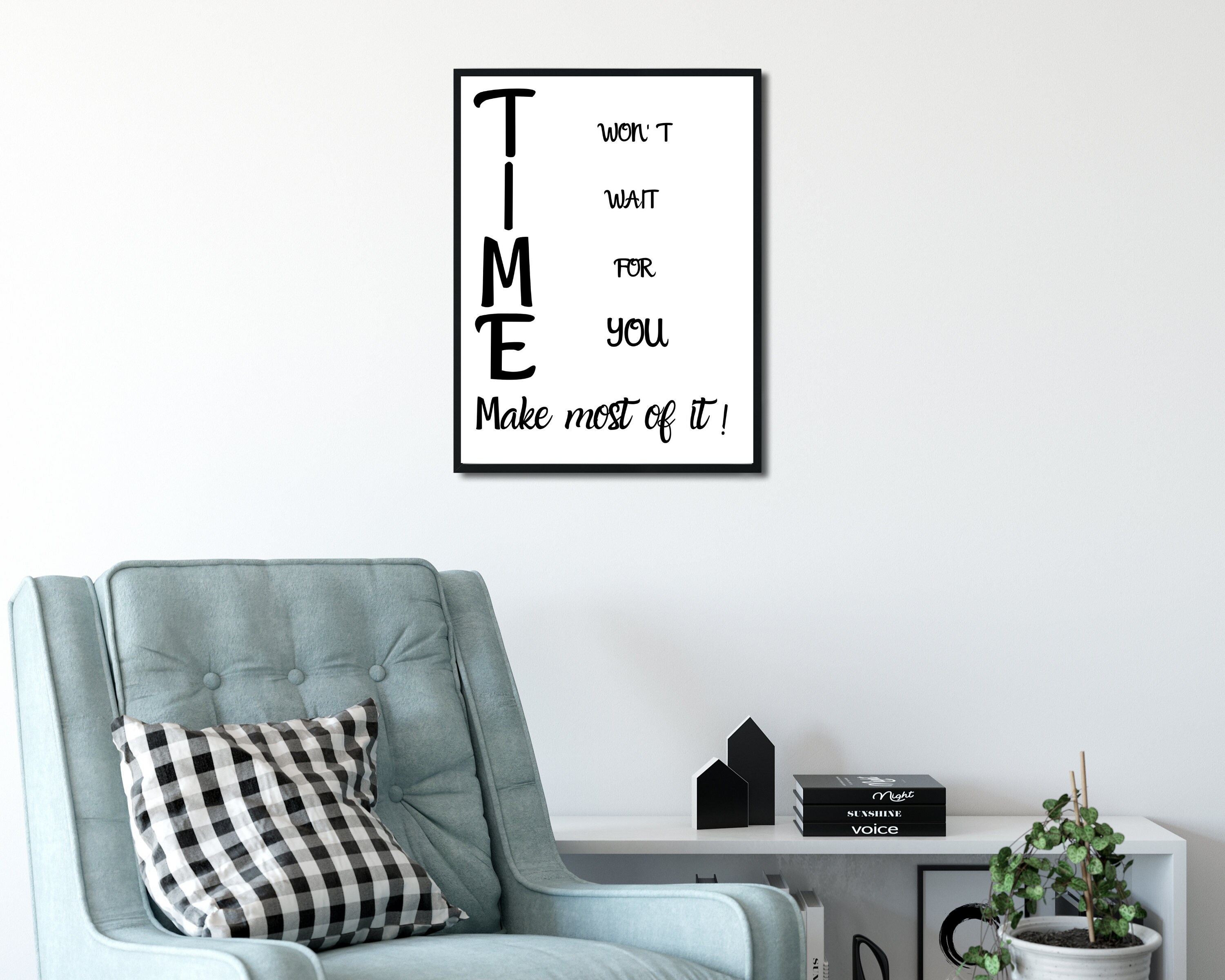 Time Printable Inspirational Office Quote Art,motivational Wall Art ...