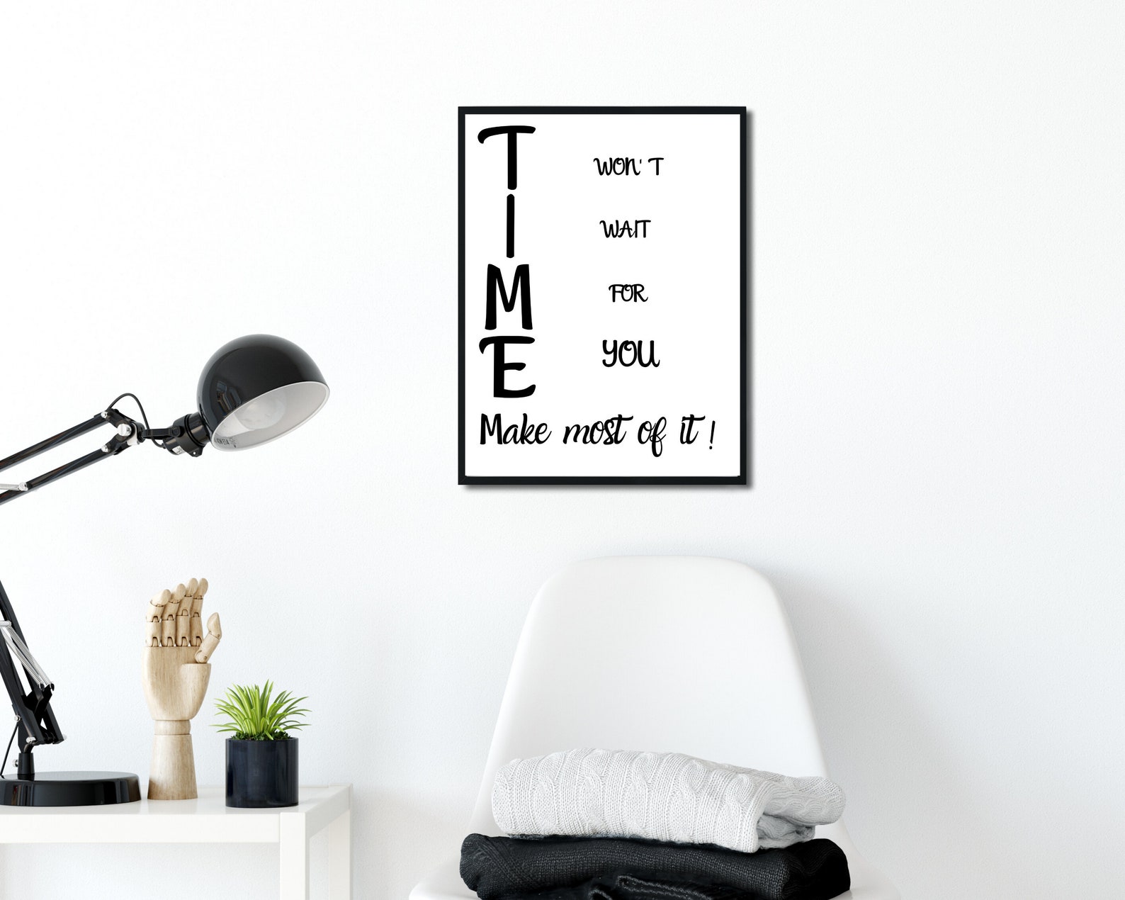 Time Printable Inspirational Office Quote Art,motivational Wall Art ...