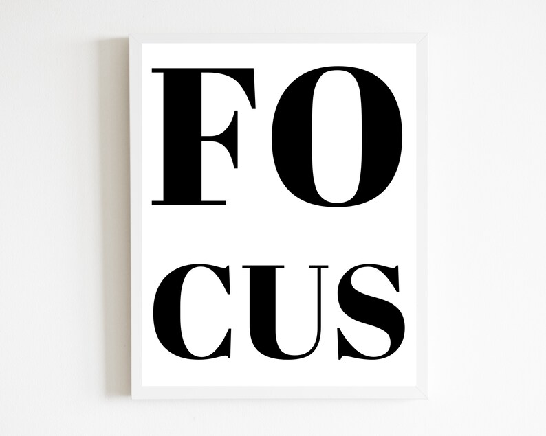 Focus Wall Art,focus Print,focus Poster,focus Sign,wall Art Printable ...