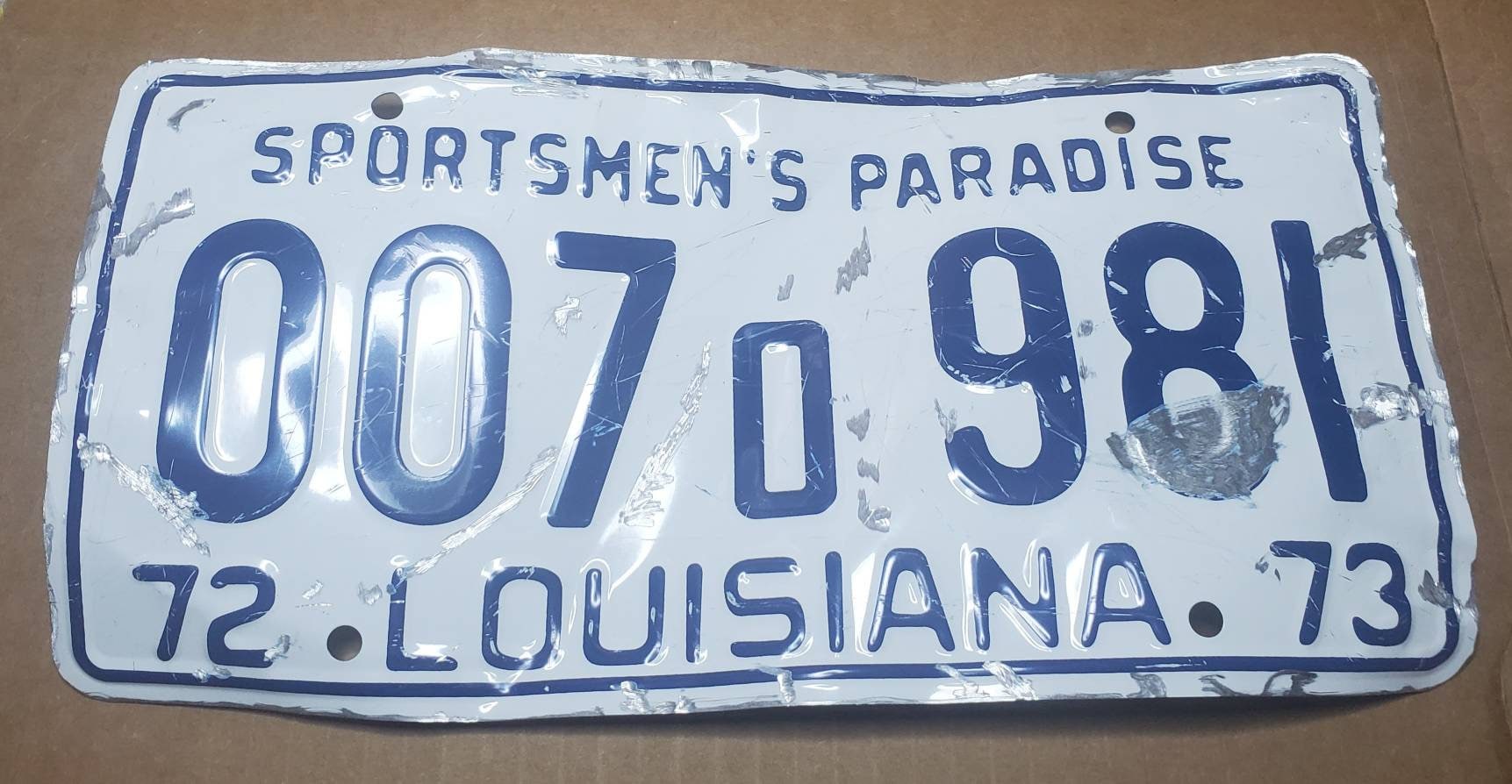 JAWS License Plate Made to Look Damaged Replica | Etsy