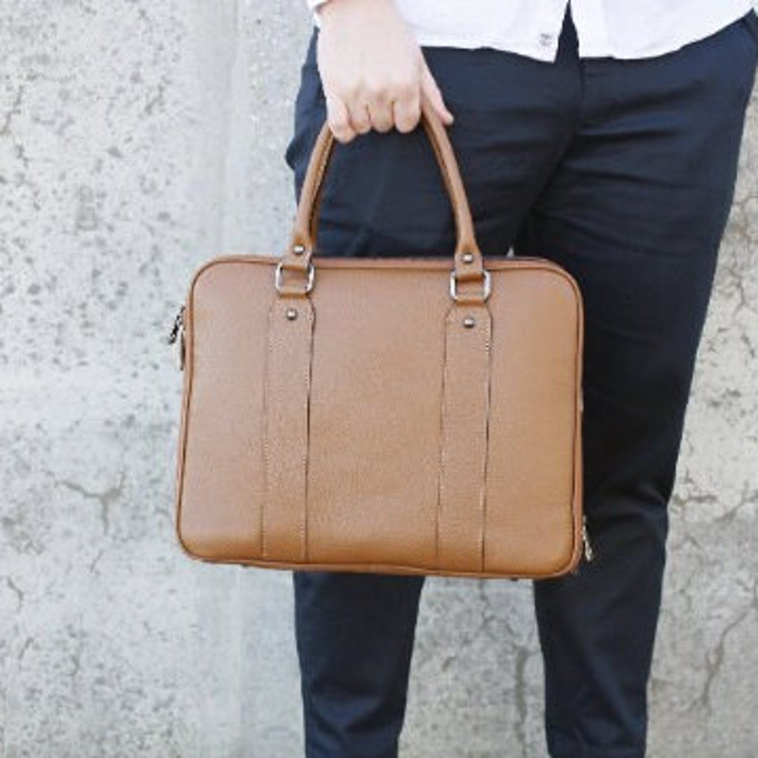 Leather Briefcase, Leather Laptop Bag, Leather Notebook Bag, Business ...