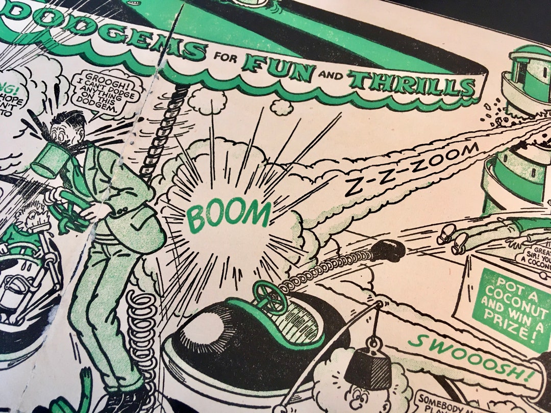 1957 Dodgems Comic Wall Art From the Dandy Book - Etsy
