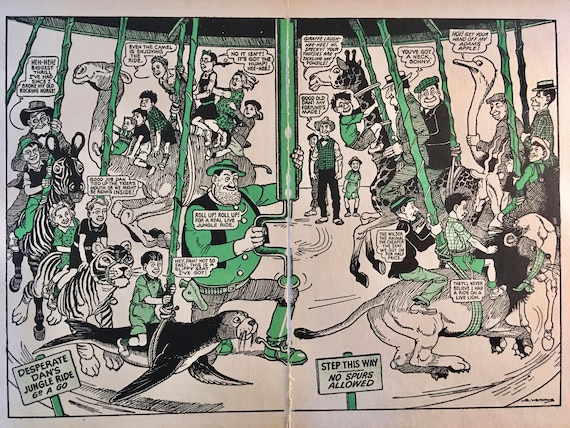 1957 Desperate Dan comic wall art from the Dandy Book by | Etsy