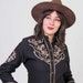 Western Buttom up Shirt Woman, Woman Western Shirt, Embroidered Wester ...