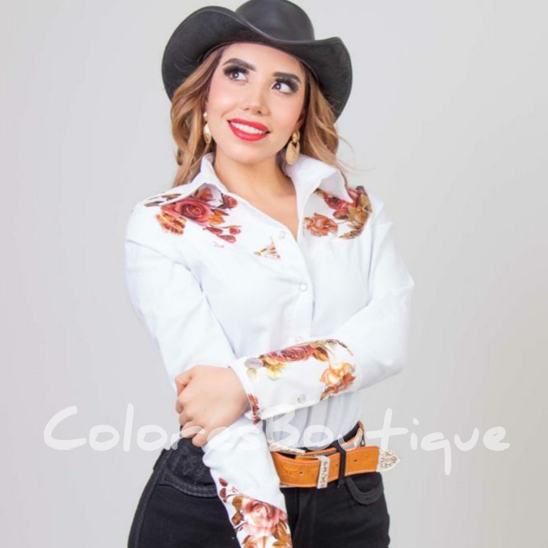 Women's Western Shirts, Women's Long Sleeve Button Up, Solid Long ...
