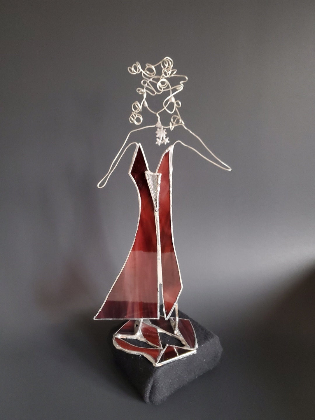 Lady Art Glass Sculpture - Etsy