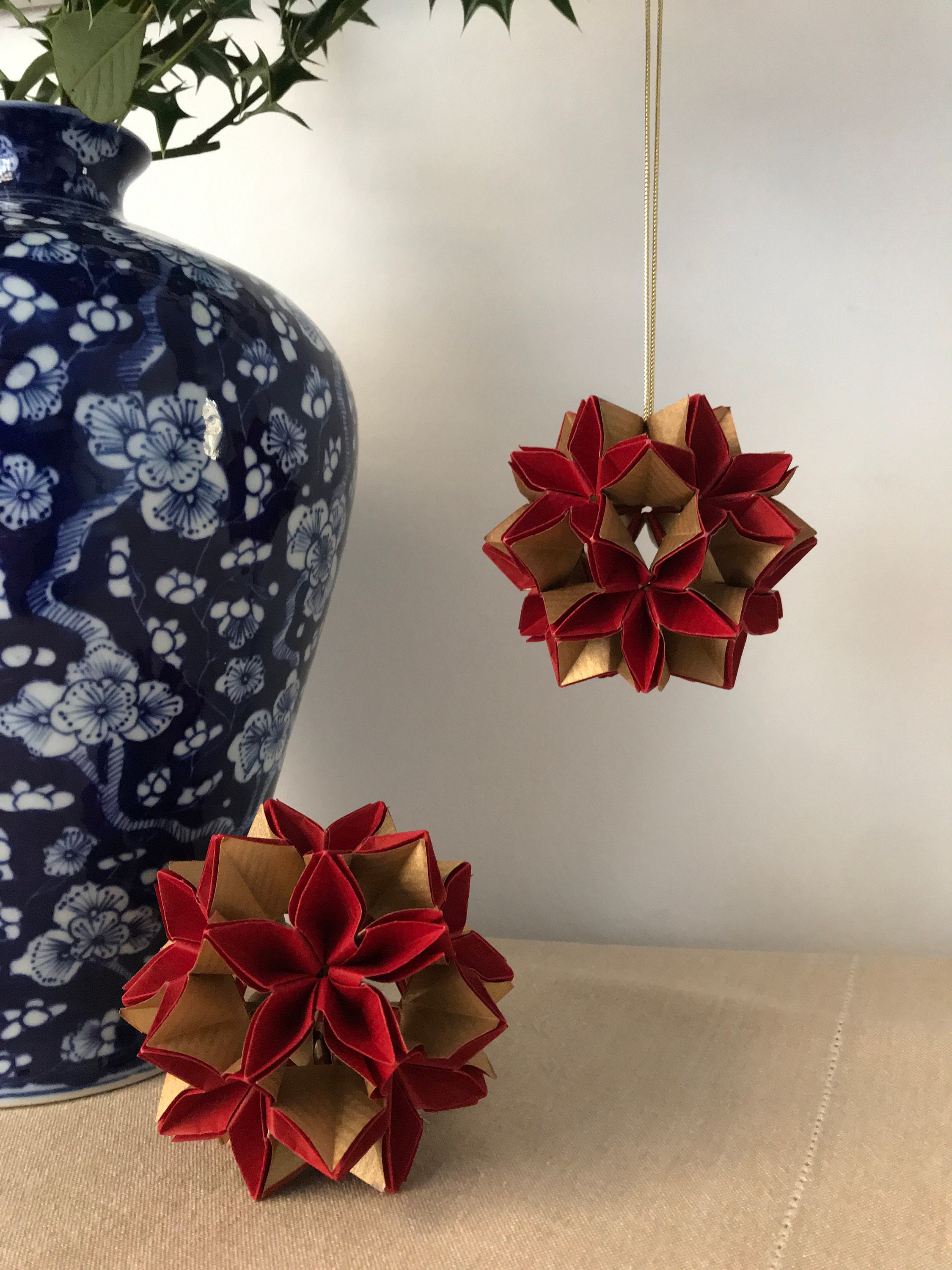 Origami Paper Bauble Decor Cherry Blossom for Any Occasion - Etsy