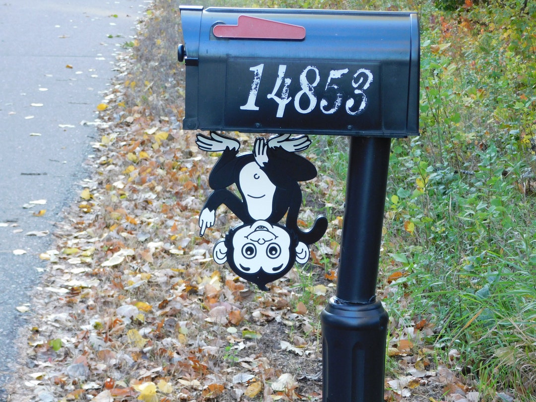 2-sided Monkey With an Attitude Mailbox Hanger. - Etsy