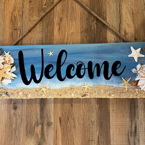 Beachy Welcome Sign - Etsy