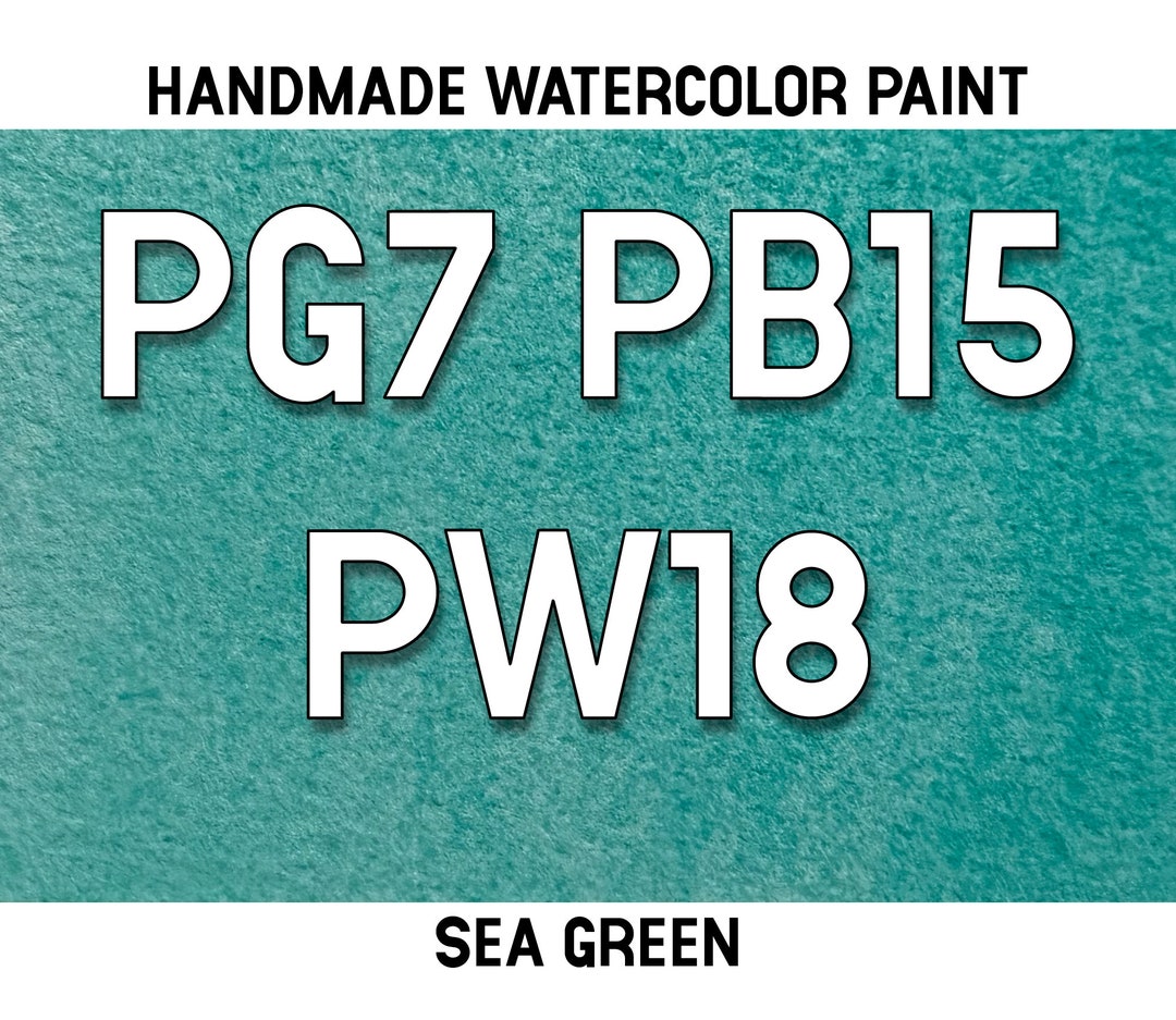 Sea Green Mix PG7 PB15 PW18 Handmade Professional Watercolor - Etsy ...