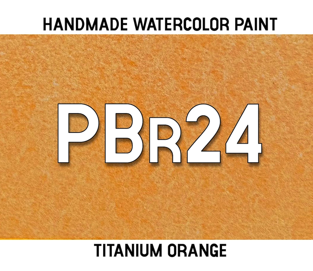 PRE-ORDER Titanium Orange Pbr24, Handmade Professional Watercolor Paint ...