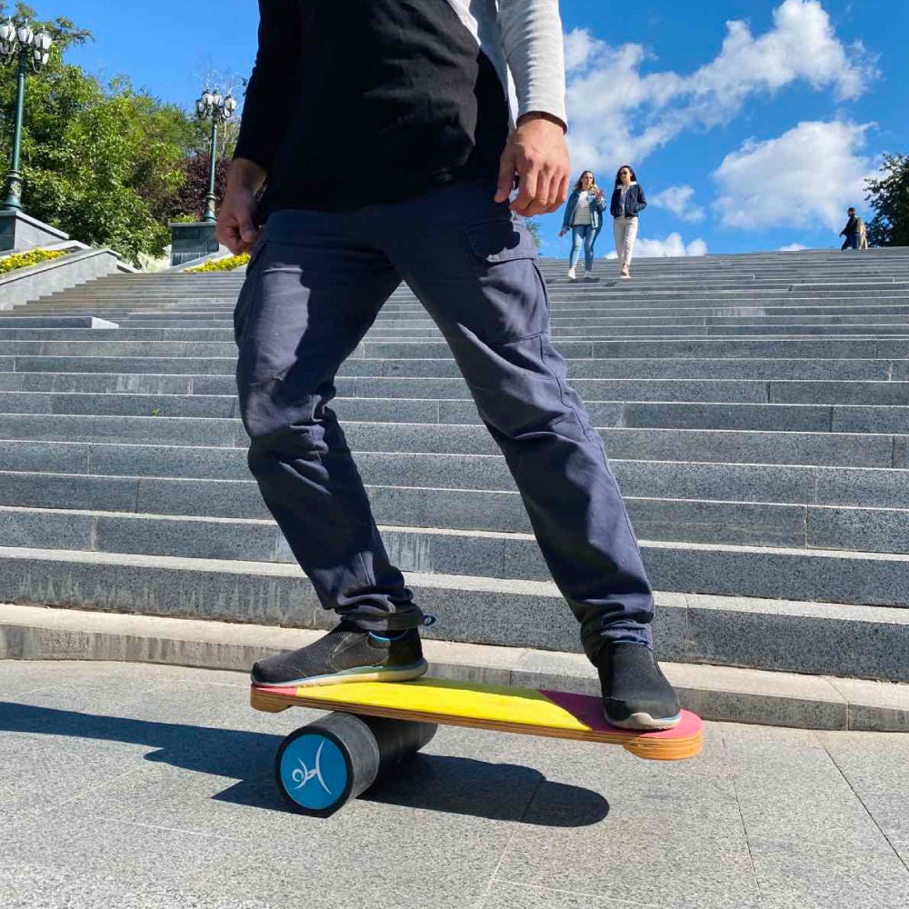 Wooden Balance Board Trainer With Anti-slip Roller. A Great Sport Gift ...