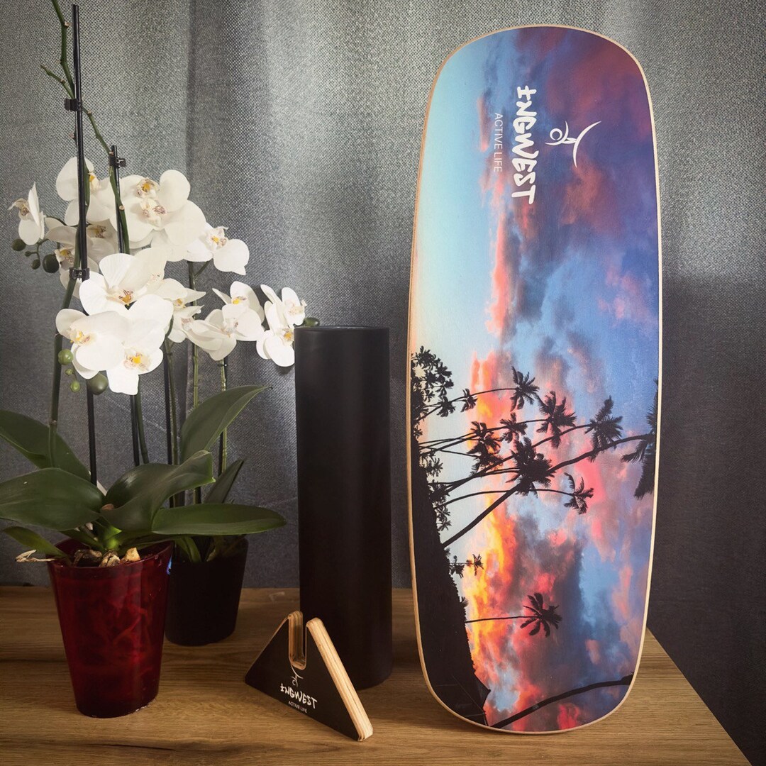 Wooden Balance Board Trainer With Anti-slip Roller. A Great Sport Gift ...
