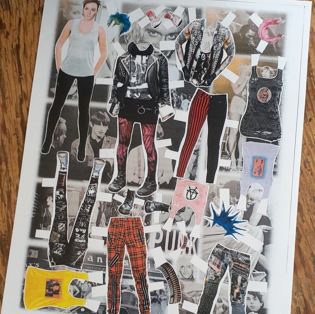 Punk PAPER DOLL Printable PDF Instant Download Junk Journal - Etsy