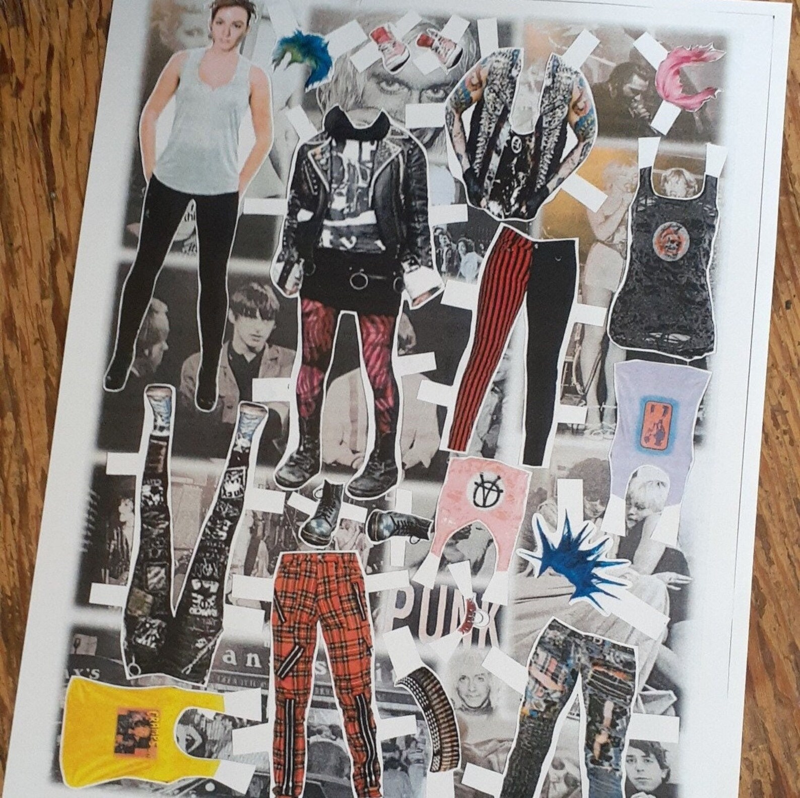 Punk PAPER DOLL Printable PDF Instant Download Junk Journal - Etsy