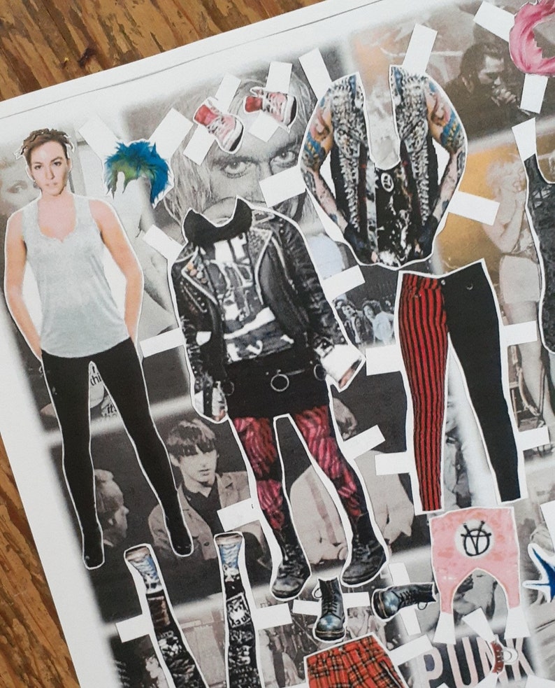 Punk PAPER DOLL Printable PDF Instant Download Junk Journal - Etsy