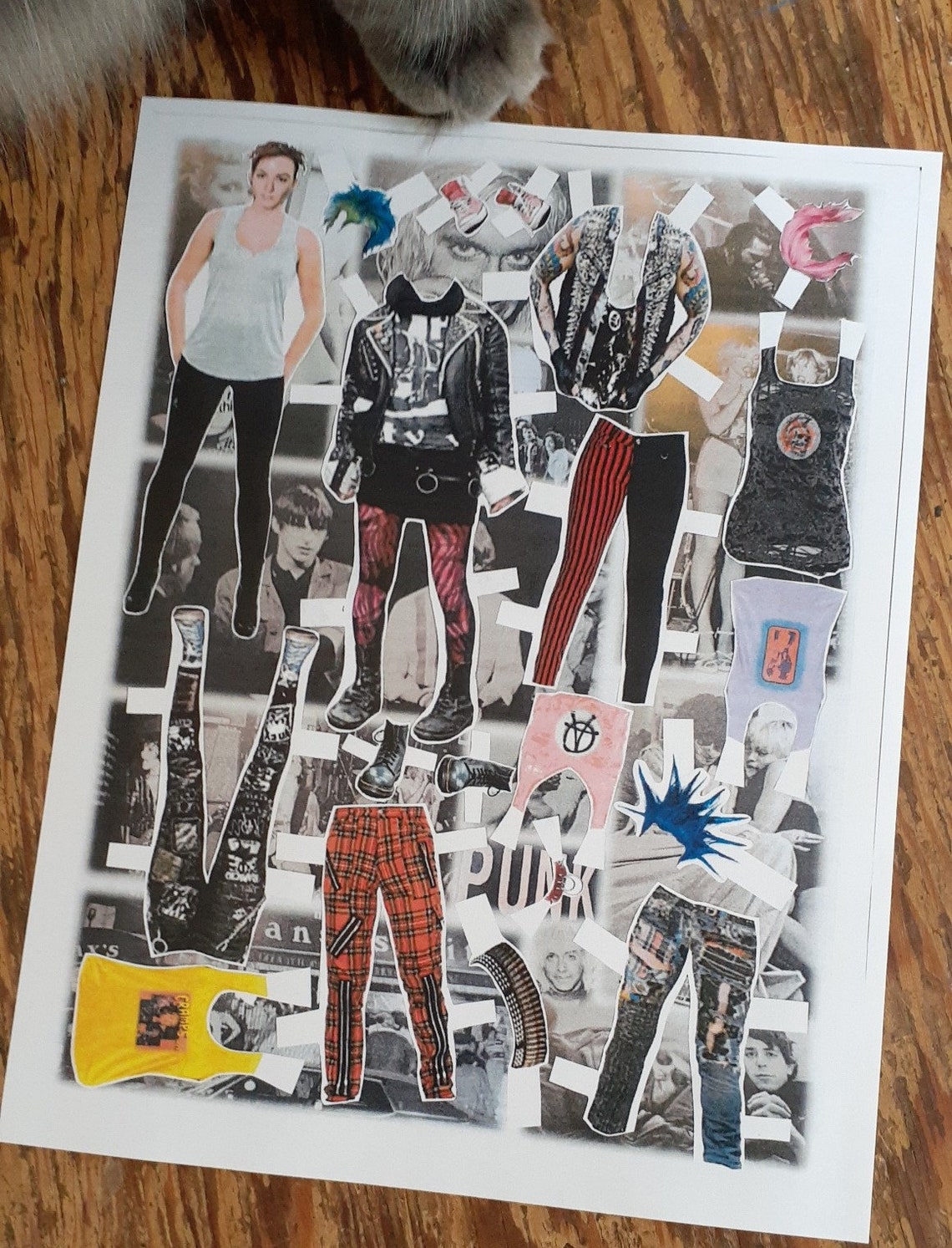 Punk PAPER DOLL Printable PDF Instant Download Junk Journal - Etsy