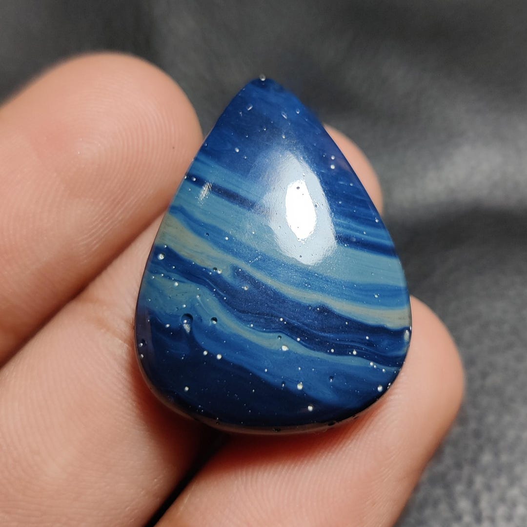 Natural Blue Leland Cabachon, Blue Leland Gemstone for Jewelry Making ...