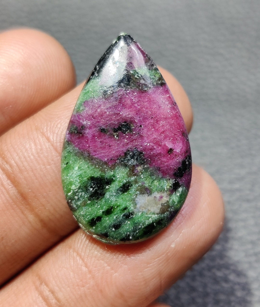 Natural Ruby Zoisite Cabochon, Ruby Zoisite Gemstone for Jewelry Making Loose Gemstone, Ruby ...