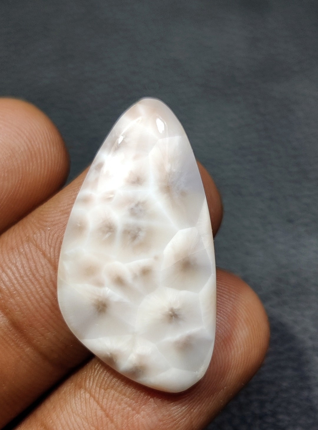 Natural Thomsonite Aka Pink Larimar Cabochon, Thomsonite Gemstone, Pink ...