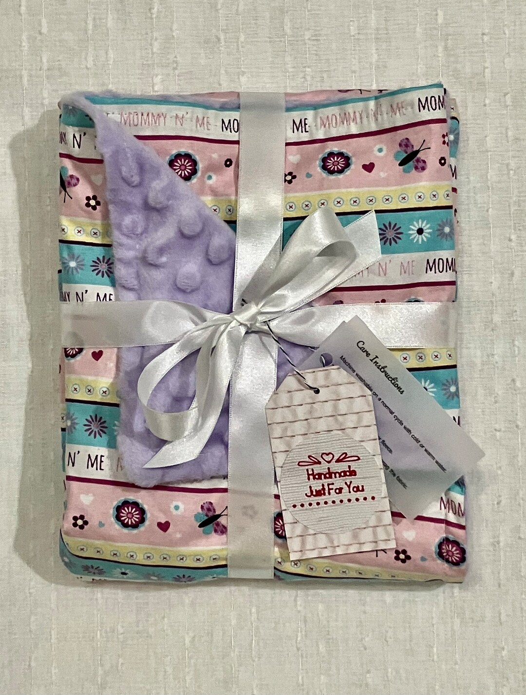 Mommy Baby Blanket Minky Girls Minkee Mommy & Me Gift - Etsy