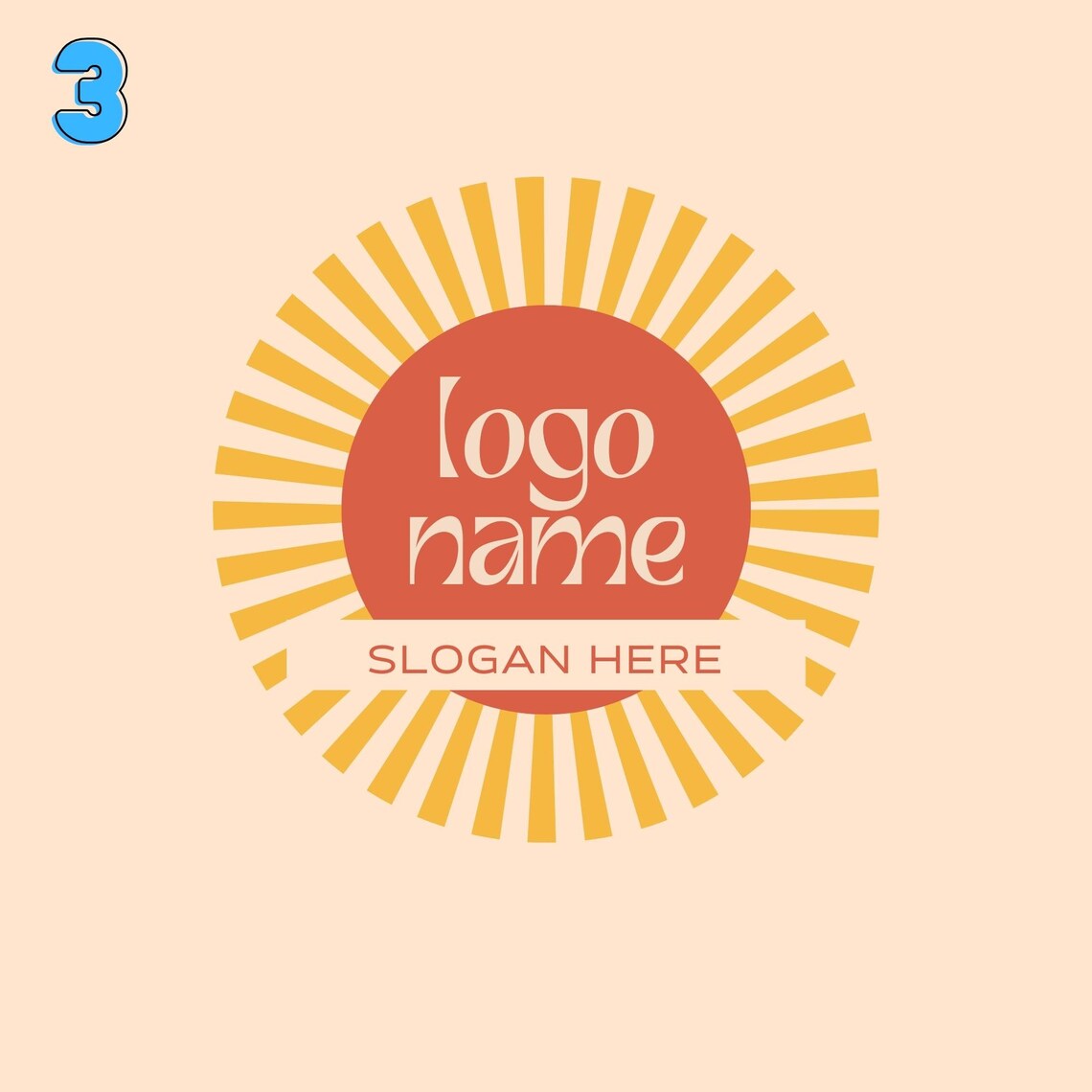 Sun Logo, Summer Logo, Spring Logo, Sunshine Logo, Warm Logo, Sunny ...