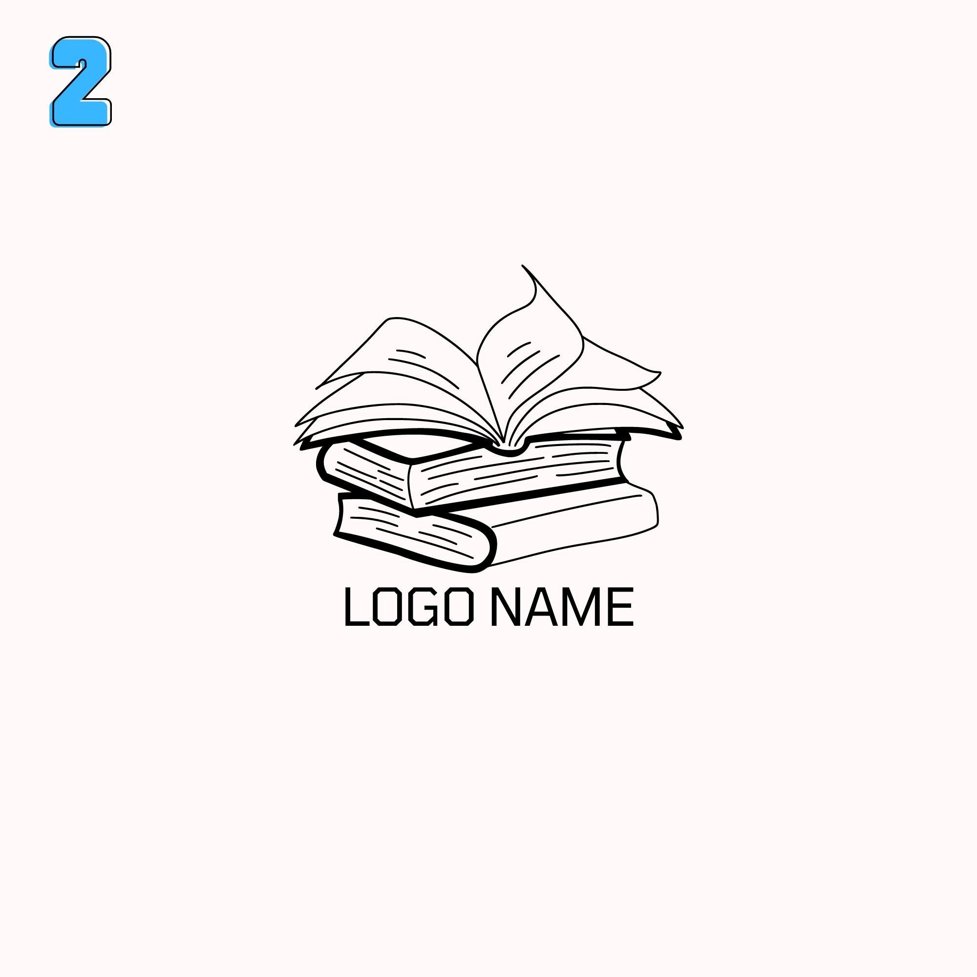 Book Logo, Library Logo, Librarian Logo, Book Work Logo, Cute Book Logo ...