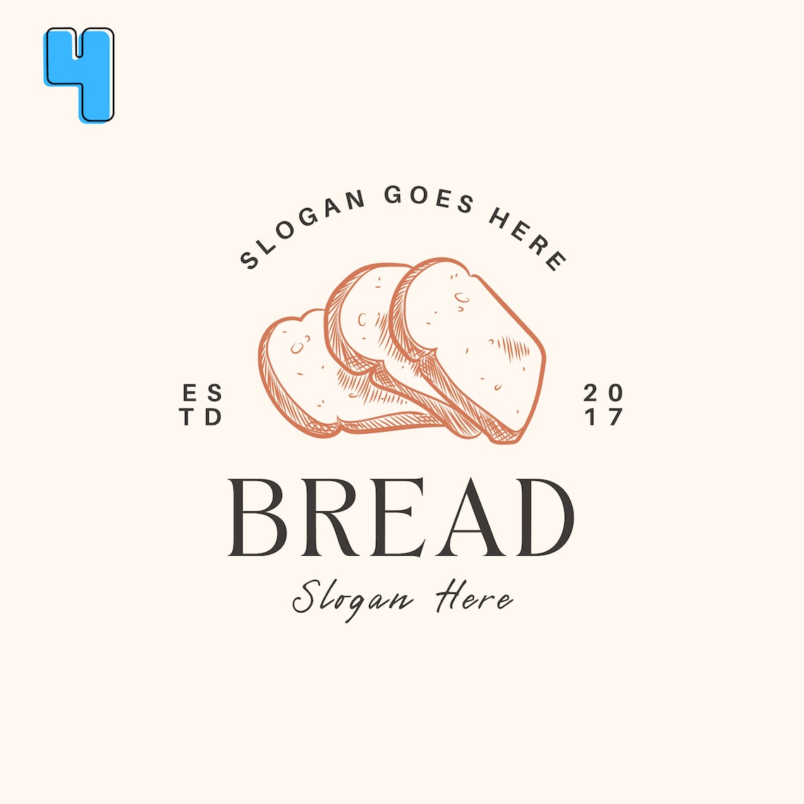 Bread Logo Baker Logo Bakery Logo Fresh Bread Logo Custom - Etsy
