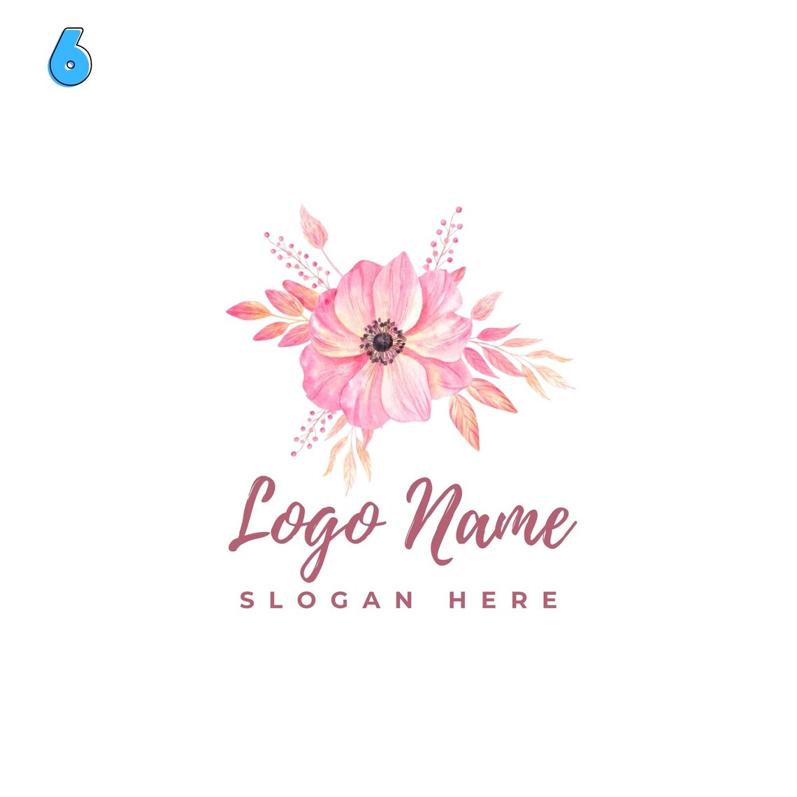 Floral Logo Flower Logo Custom Logo Professional Logo Fast - Etsy