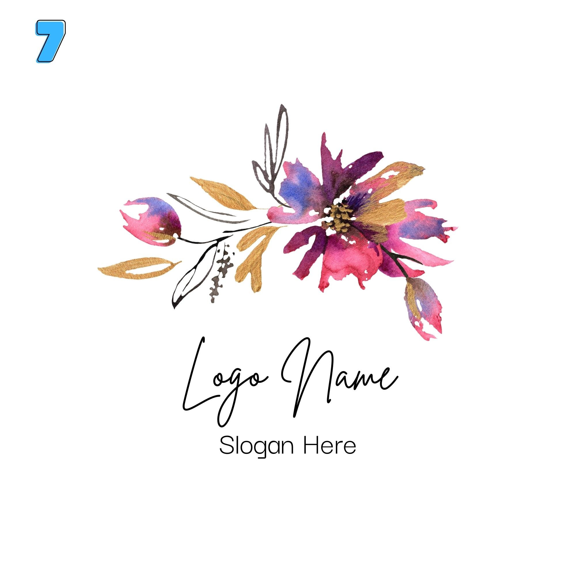 Floral Logo, Flower Logo, Custom Logo, Professional Logo, Fast Logo ...