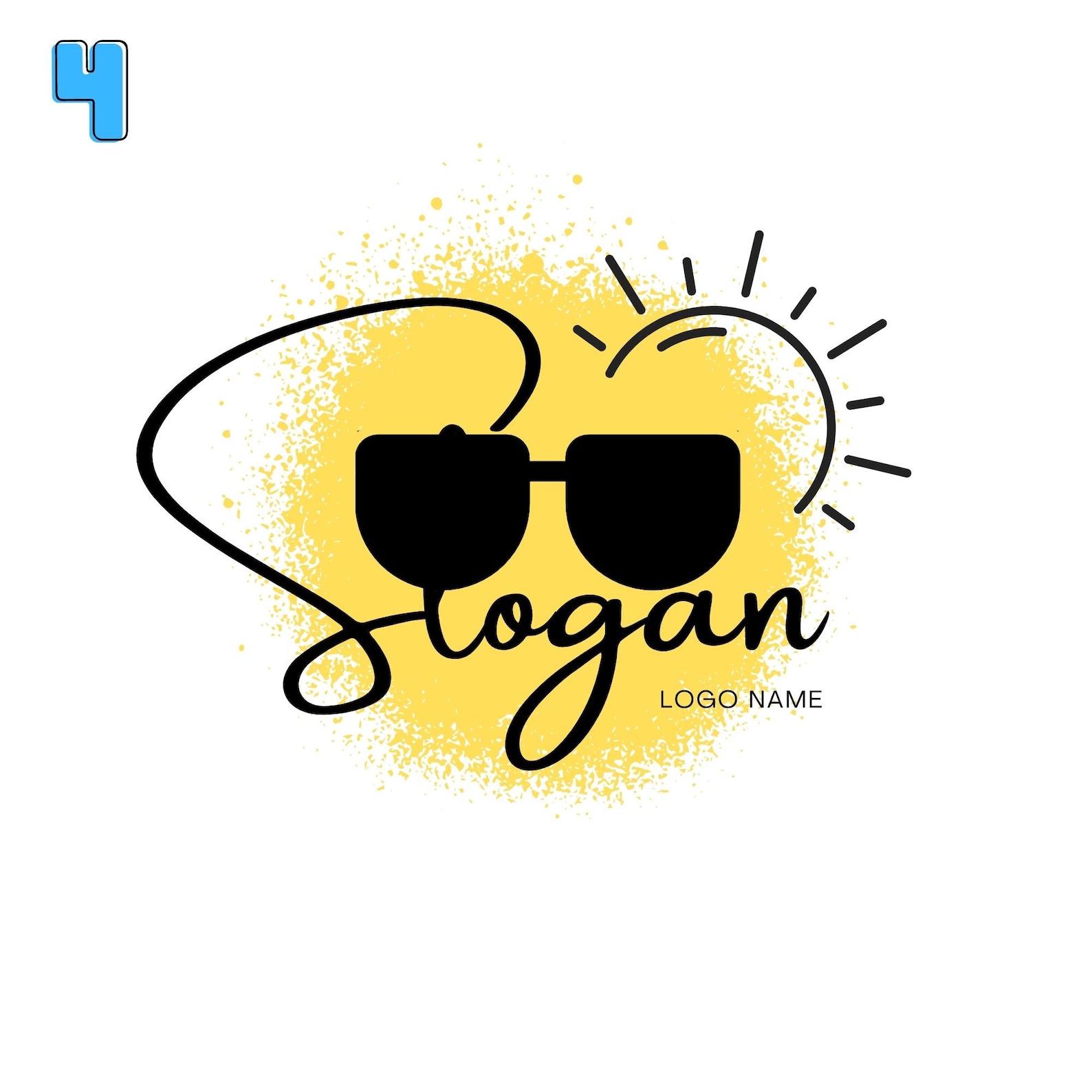 Sun Logo, Summer Logo, Spring Logo, Sunshine Logo, Warm Logo, Sunny ...