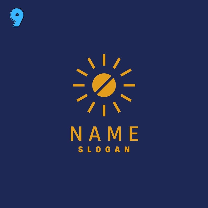 Sun Logo, Summer Logo, Spring Logo, Sunshine Logo, Warm Logo, Sunny ...