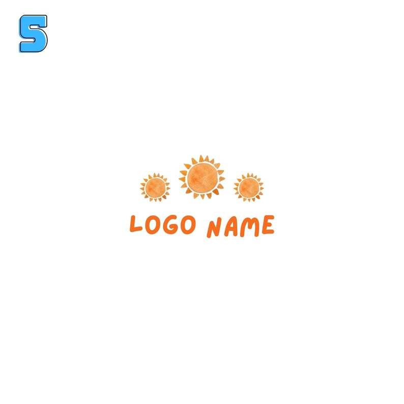 Sun Logo, Summer Logo, Spring Logo, Sunshine Logo, Warm Logo, Sunny ...